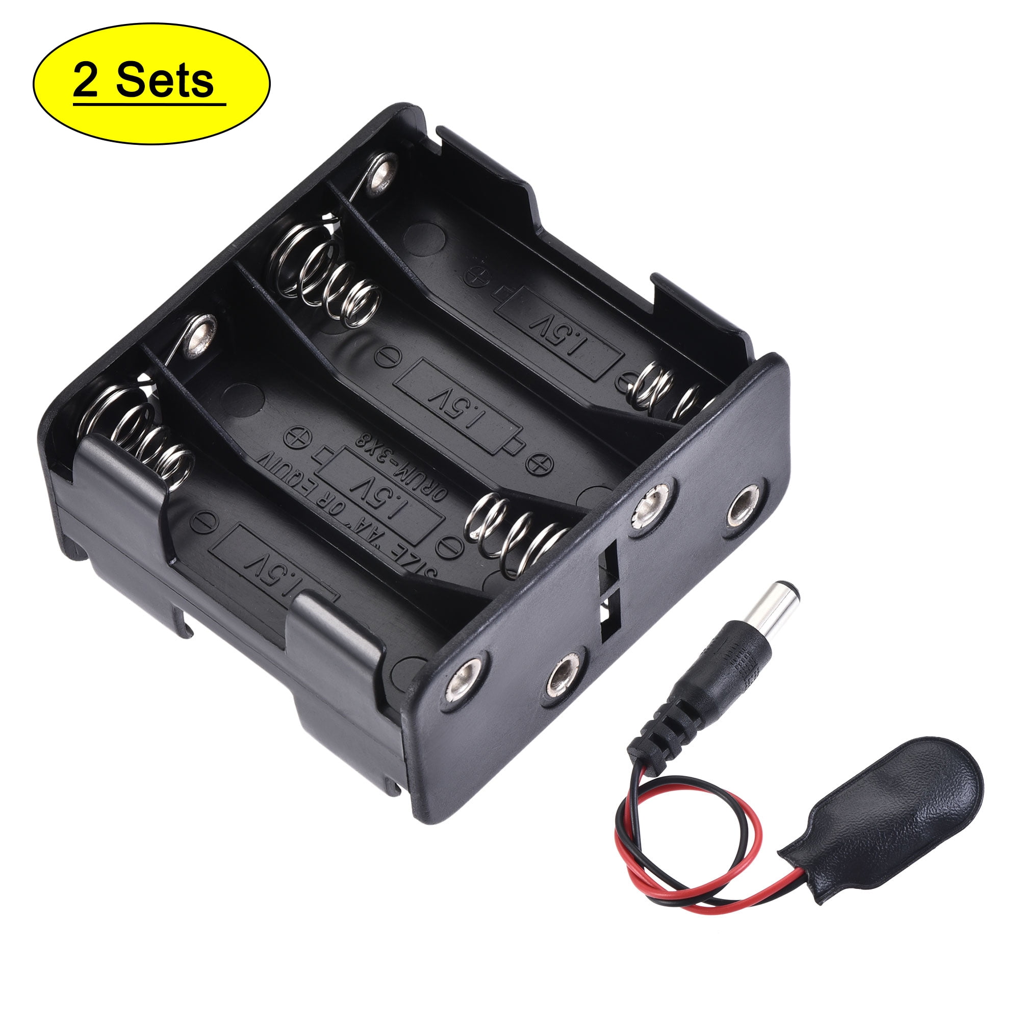 Battery Case Storage Box 8 Slots for 1.5V AA Battery Holder with 9V I ...