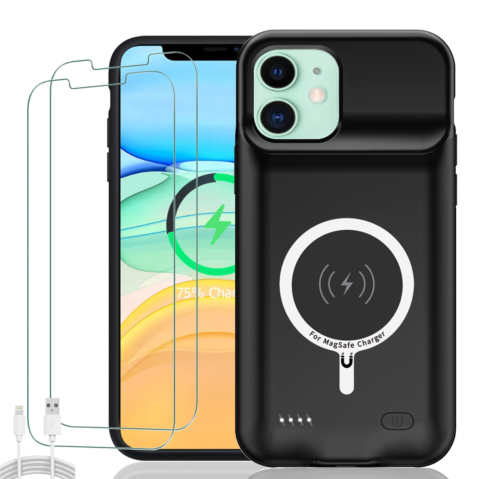 Battery Case for iPhone 11, Upgraded 10000mAh Rechargeable Extended ...