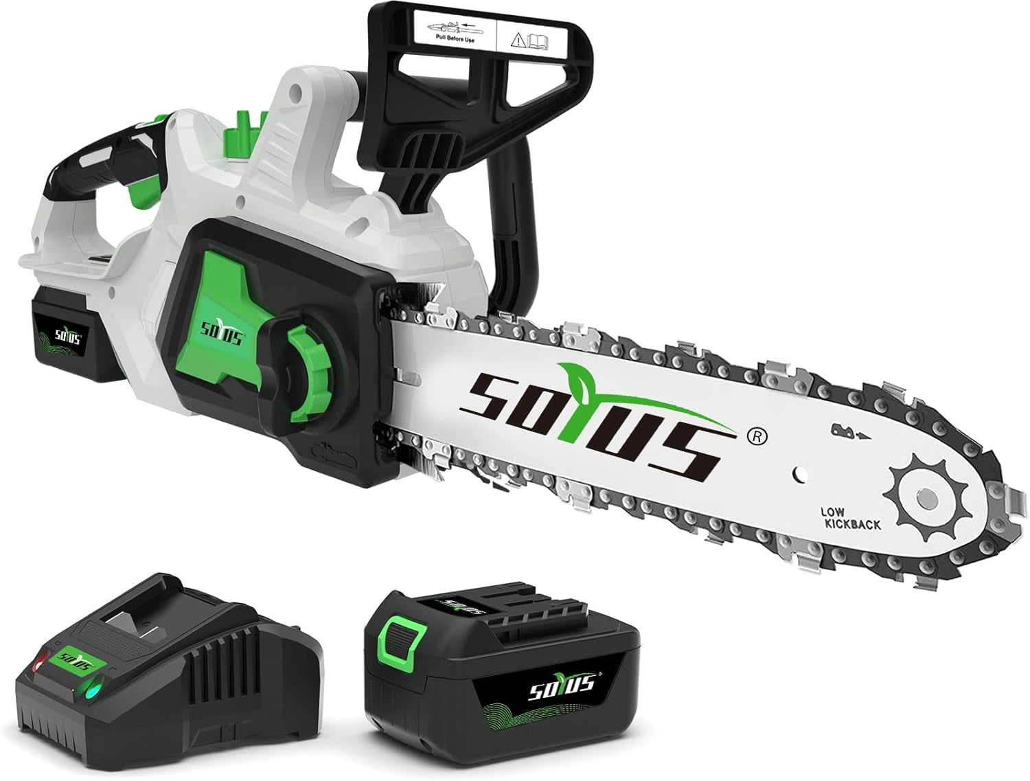 Battery Chainsaw 4.0Ah Brushless Cordless Chainsaw, 20V Electric ...