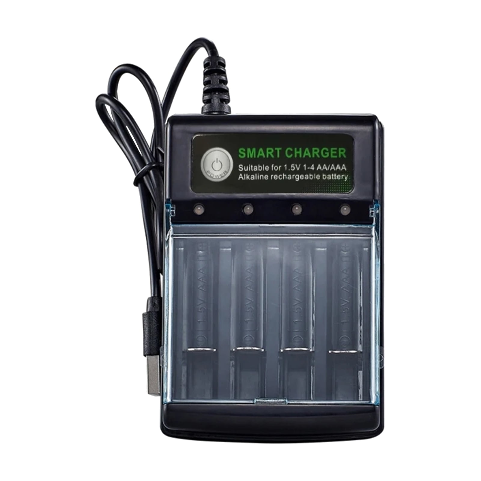 Battery Charger AA AAA, 4 Slot USB AA Battery Charger Household Battery ...