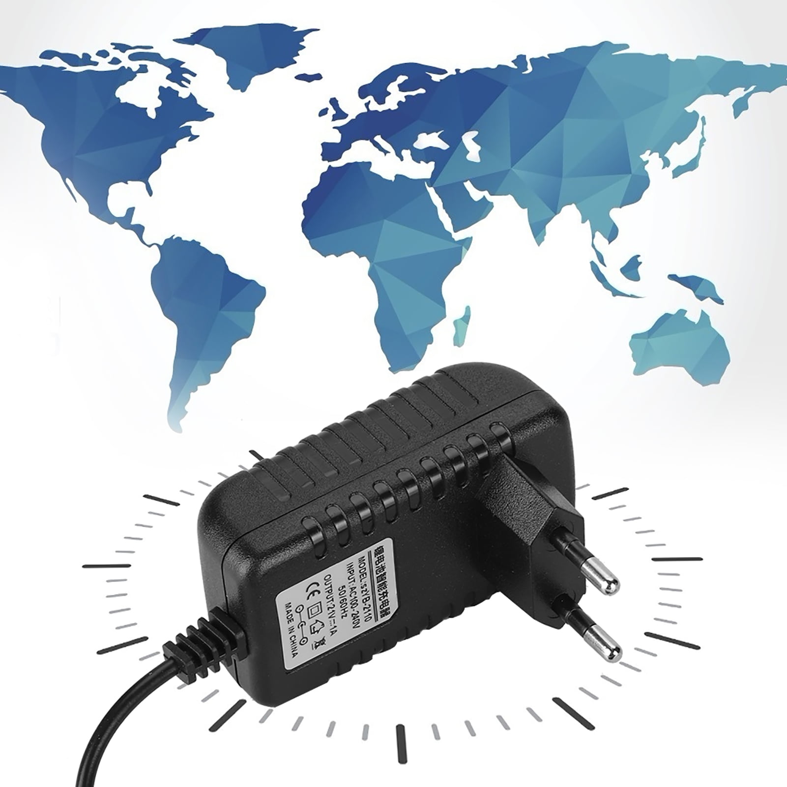 Battery Charger Adapter,Thick Copper Core Li ion Charger Adapter 21V/1A ...