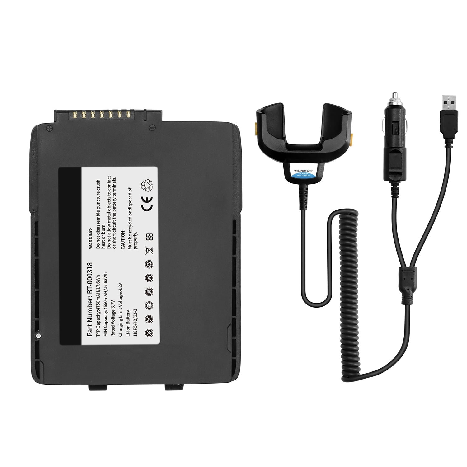 Battery & Charger Cable For Zebra TC70 TC72 TC75 TC77 CHG-TC7X-CBL1-01 ...