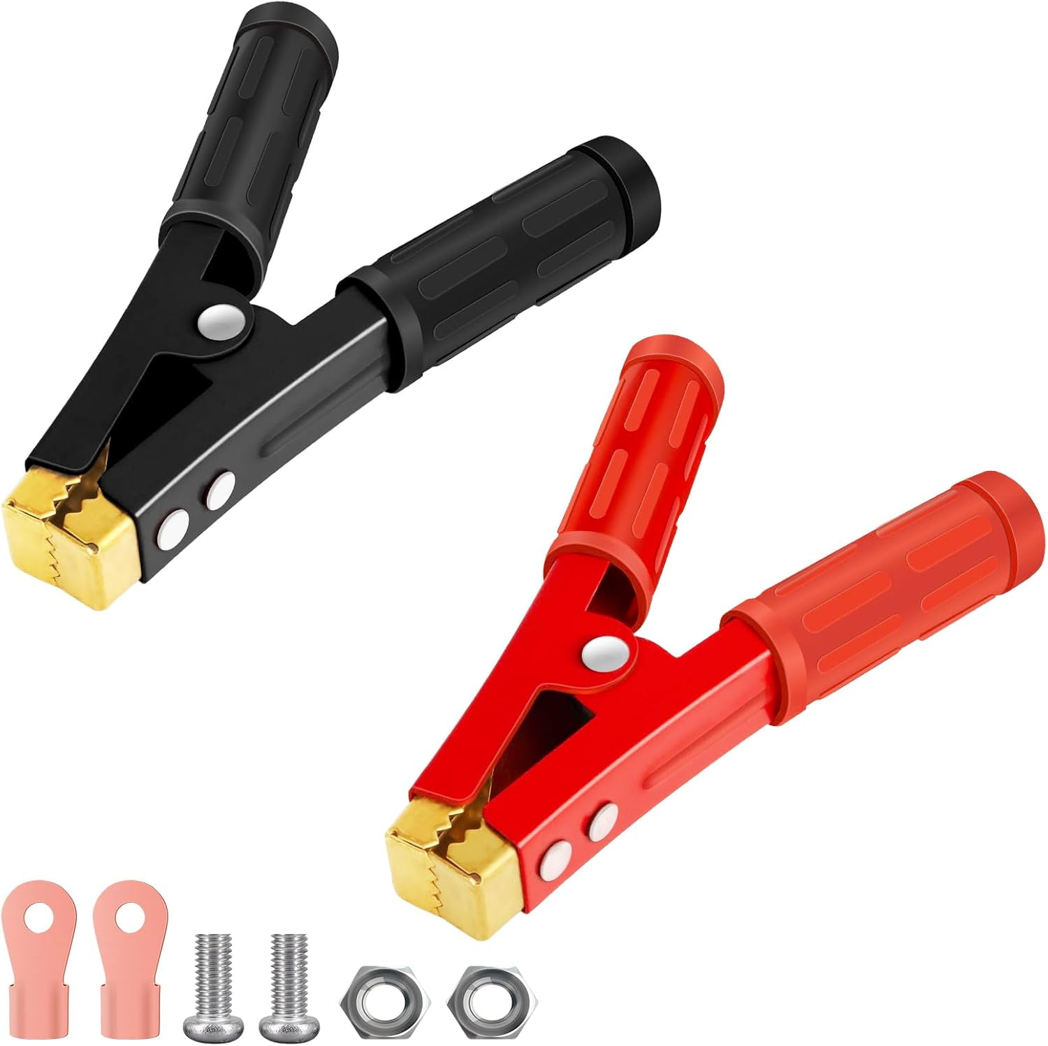 Battery Charger Clamps 1000A 1 Pair, Jumper Cable Clamps Pure Copper ...