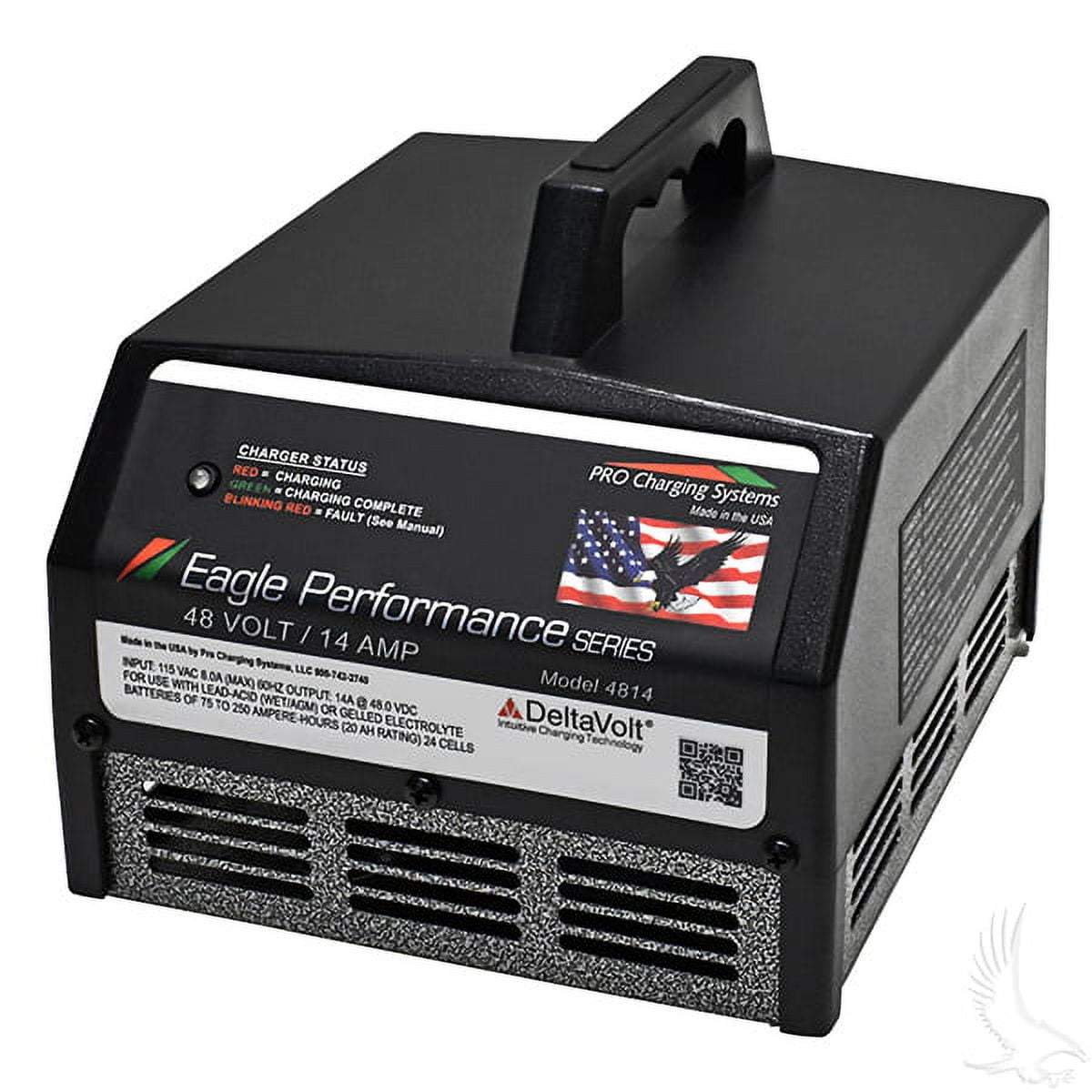 Battery Charger, Eagle Performance Series, 36V-48V Auto Ranging Voltage ...