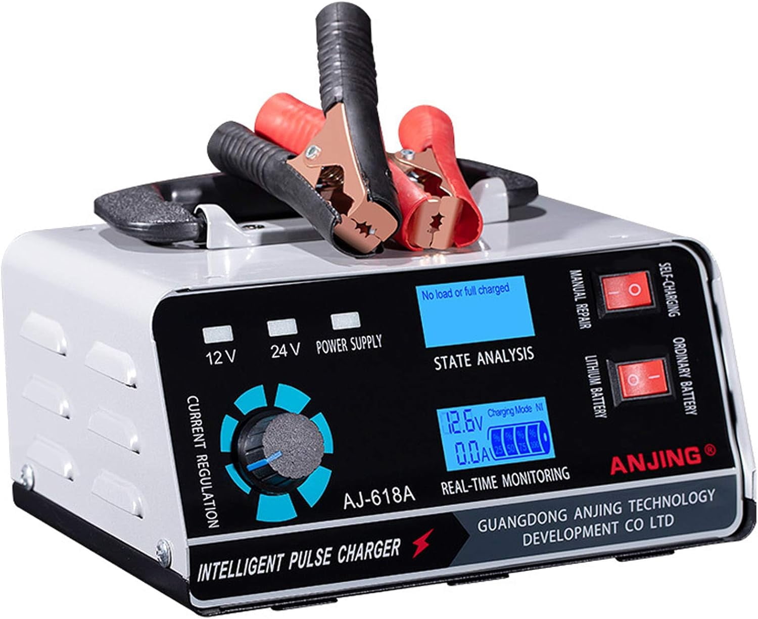 Battery Charger Fully 12V/24V Fast Charging Car Battery Charger Smart ...