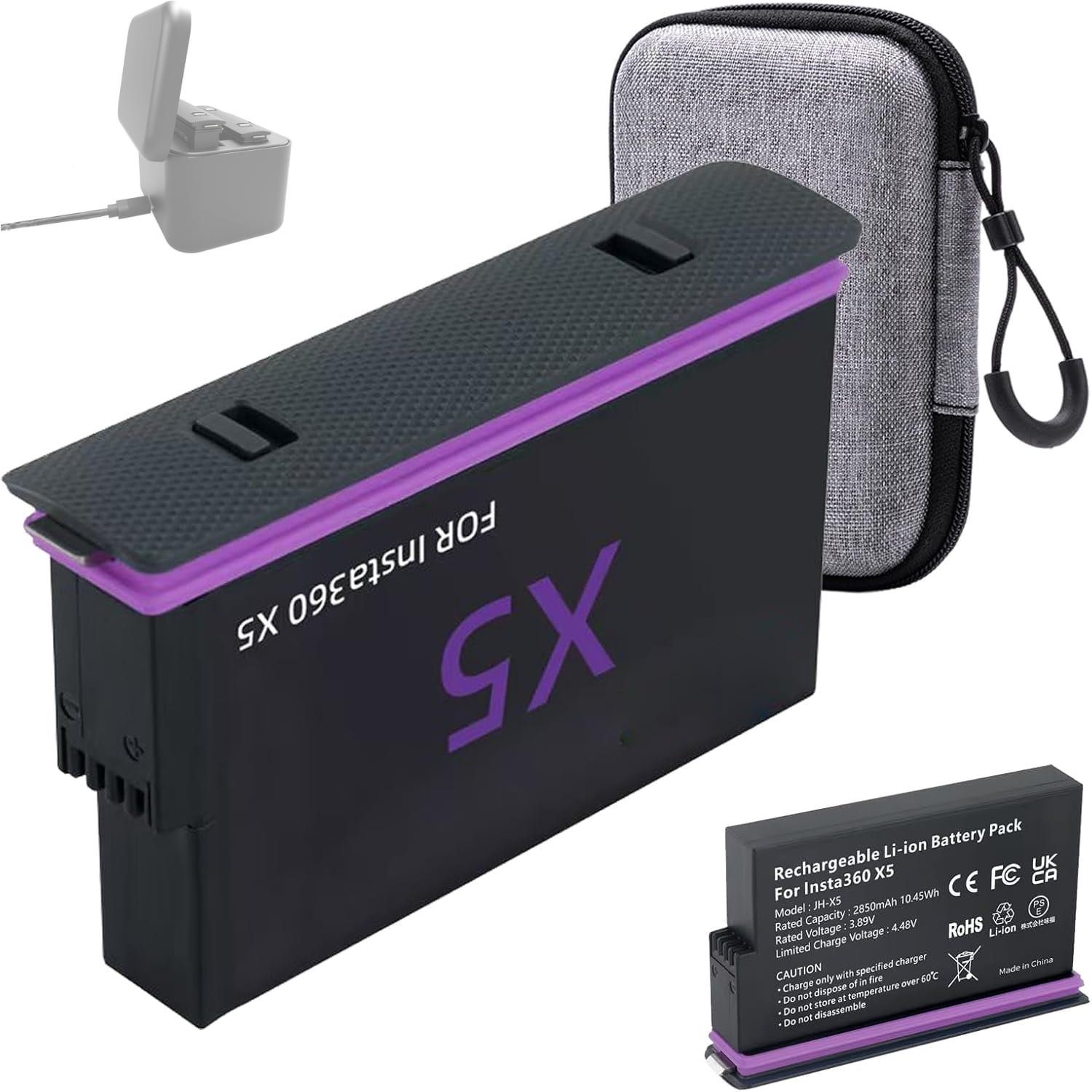 Battery Charger Set for Insta360 X5, for Insta 360 X5 Battery Charger ...