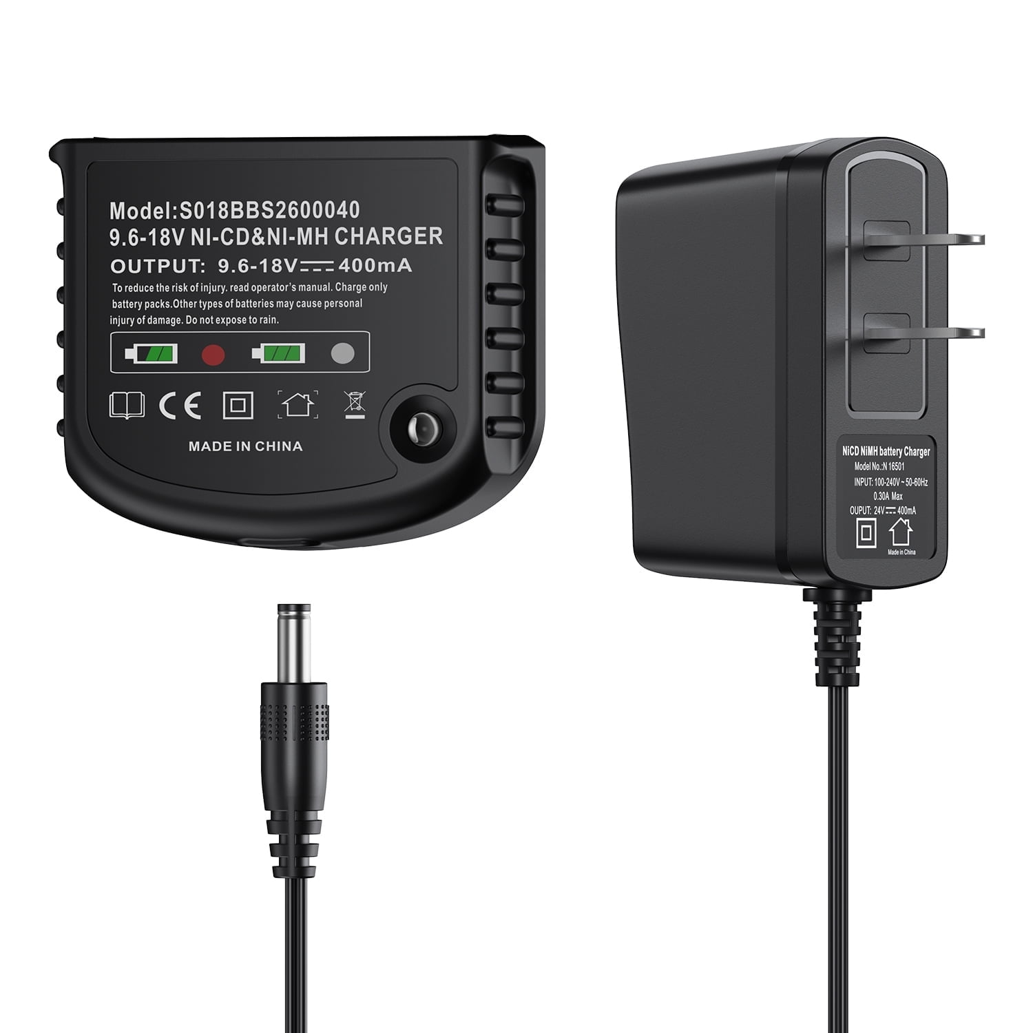 Battery Charger for Black and Decker 7.2V 9.6V 12V 14.4V 18V Ni-MH/Ni ...