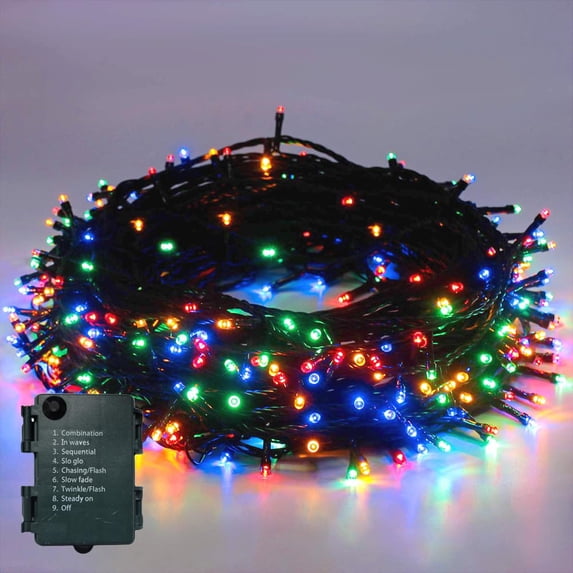 Battery Christmas Lights- 10M 100LED Waterproof Outdoor Fairy Lights ...