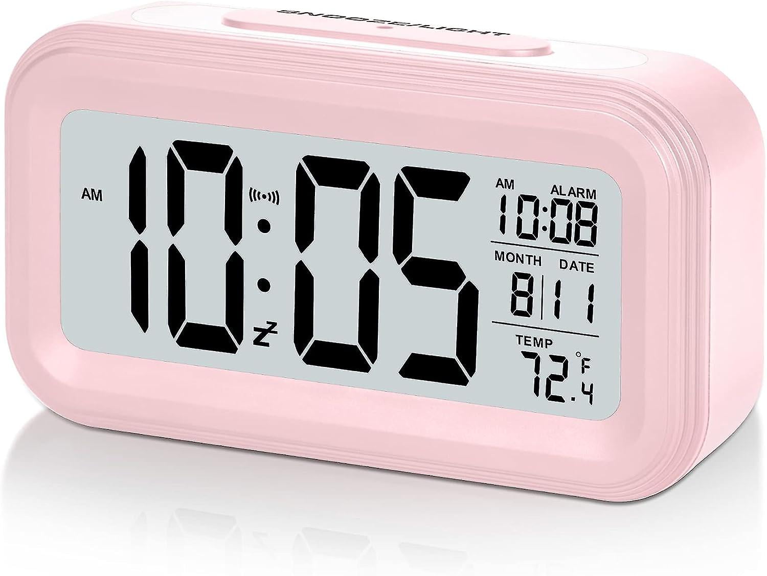 Battery Digital Alarm Clock, LCD Clock Electronic for Bedroom Home ...