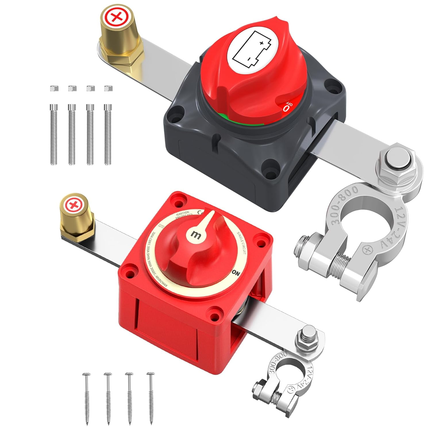 Battery Disconnect Switch 12V 48V Waterproof Marine Top Post Battery ...