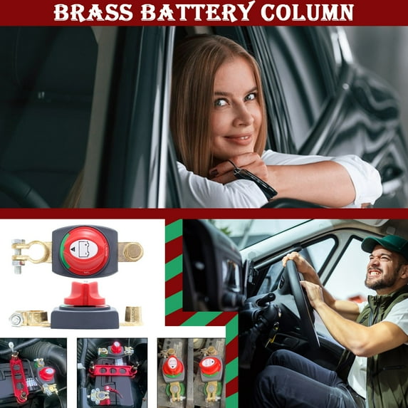 Battery Disconnect Switch, 12V Battery Isolator Cut Off Switch for Car ...