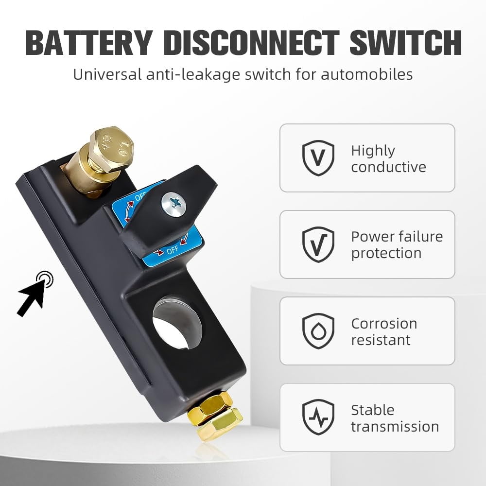Battery Disconnect Switch, Heavy Duty Battery Shut Off Switch, Current ...