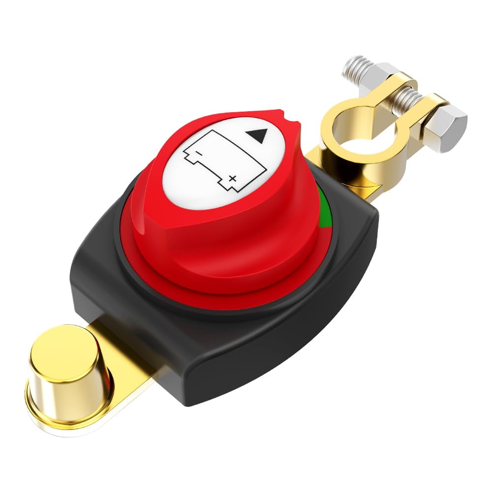 Battery Disconnect Switch, On/Off 275A 12-48V Top Post Battery Switch ...