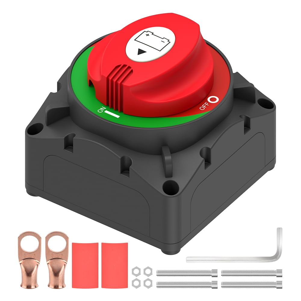 Battery Disconnect Switch, On/Off 600A Battery Master Cut Disconnect ...