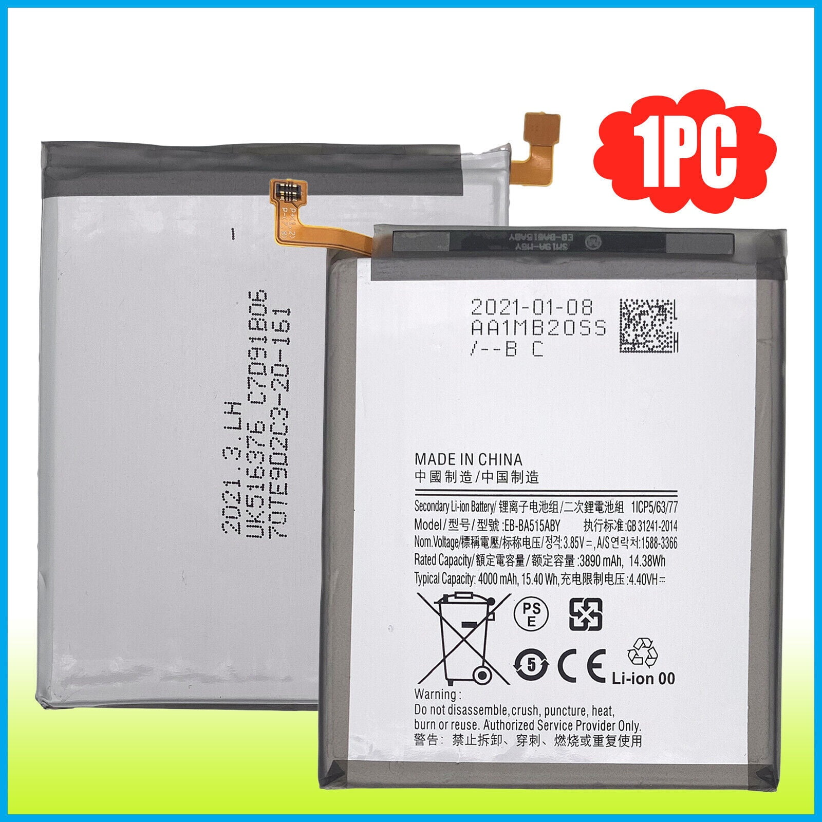 Battery EB-BA515ABY EB-BA515ABE For Samsung Galaxy A51 2019 A515 A515F ...