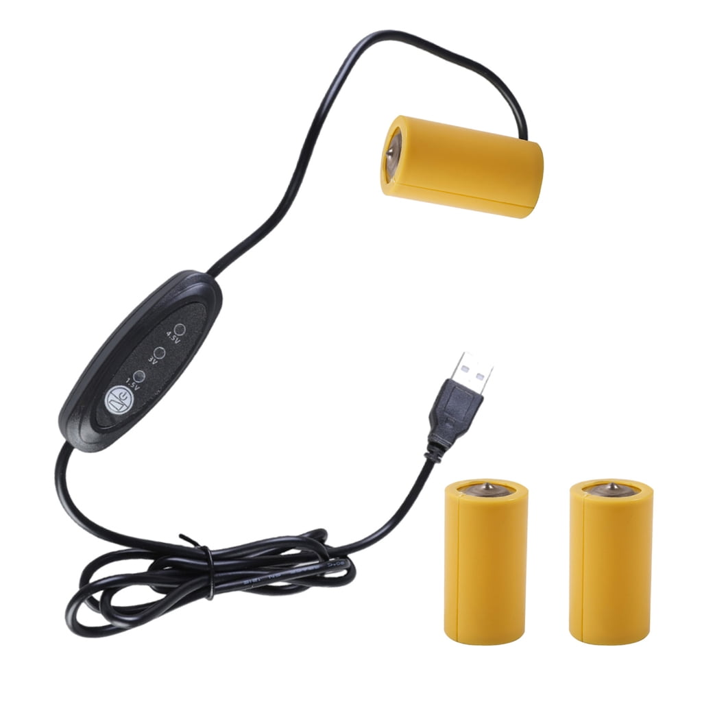 Battery Elimination Cable USB 5V to 3/4.5/1.5V LR14 Battery Power ...
