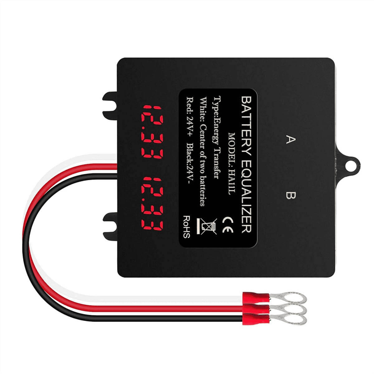 Battery Equalizer Intelligent Battery Balancer for Lead-Acid Lithium Batteries 24V Digital 2X12V ...