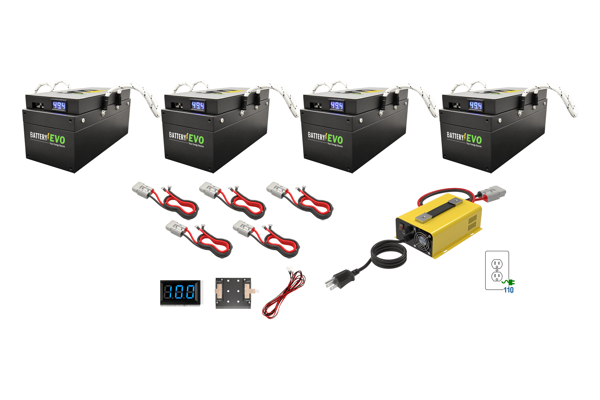 Battery Evo 48V Badger 4X Kit 188Ah 8.4 kWh Golf Cart Lead Acid ...