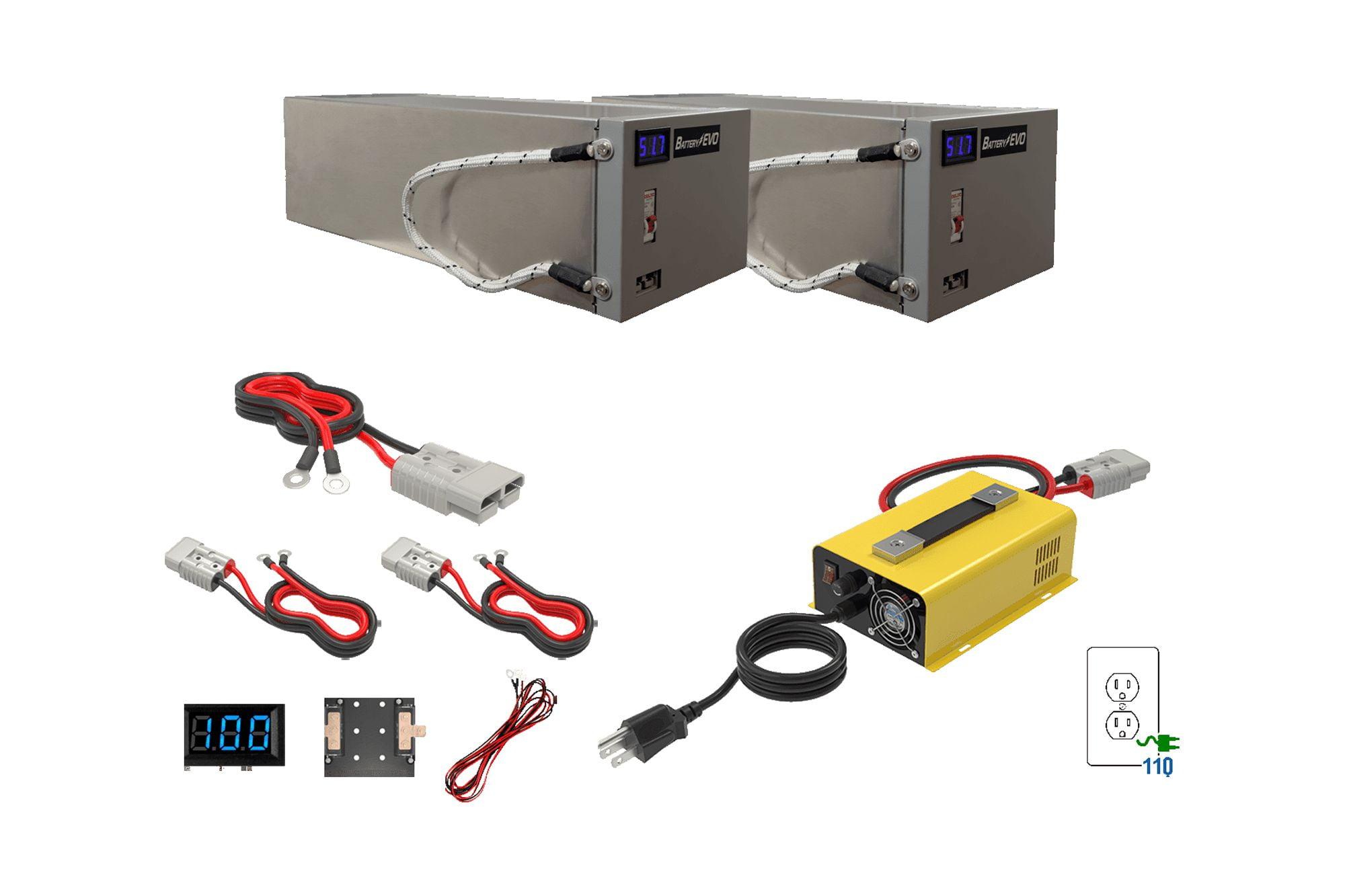 Battery Evo 48V Chihuahua 2X Kit 80Ah 4 kWh - Walmart.com