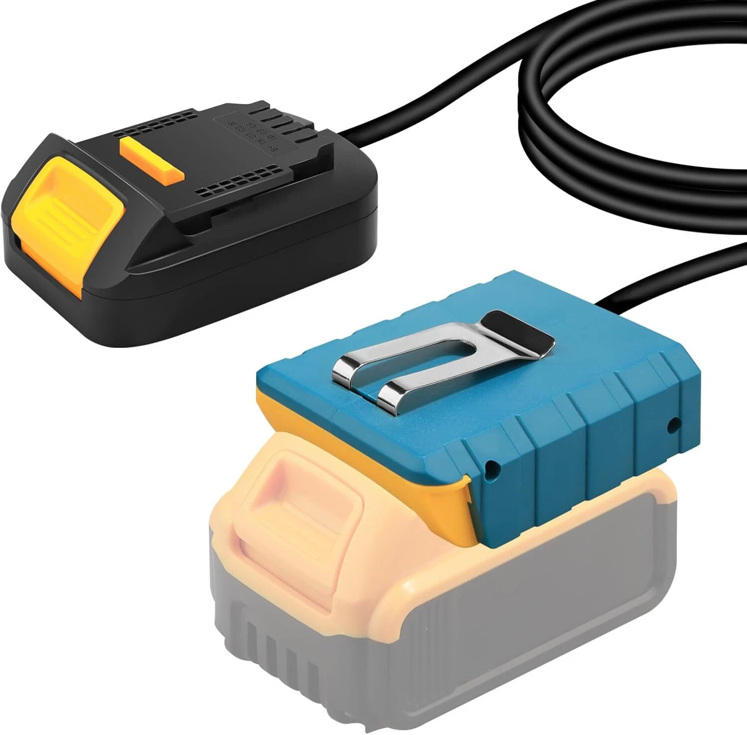 Battery Extension Cord for Dewalt 20V Tool Belt Battery Adapter with 4 ...