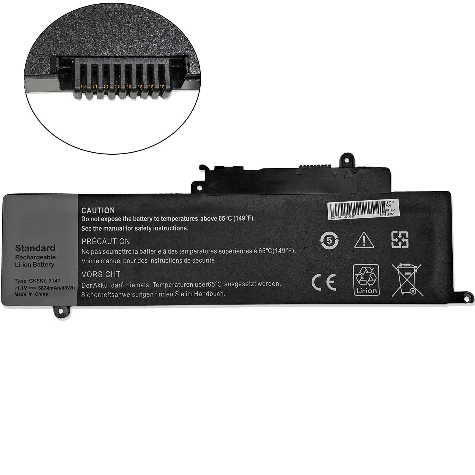Battery For Dell Inspiron 11 13 15 Series GK5KY 04K8YH 92NCT 092NCT ...