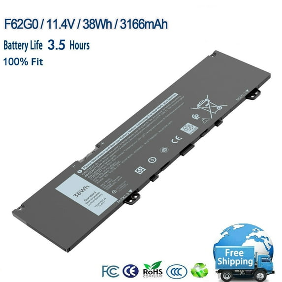 Battery For Dell Inspiron 13 7000 2-in-1 7373 7386 7370 7380 5370 F62G0 ...