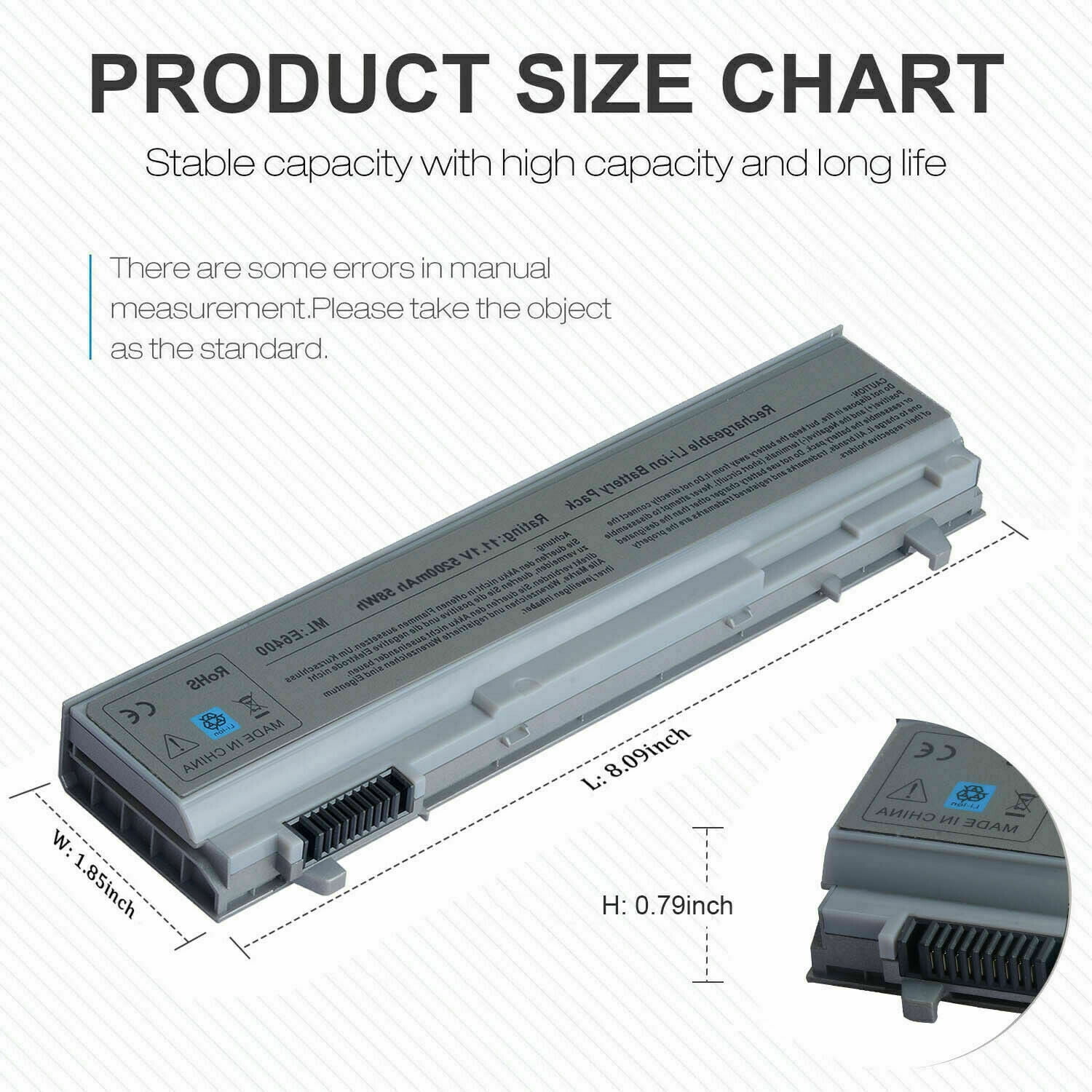 Battery For Dell Latitude E6400 E6410 E6500 E6510 PT434 W1193 4M529 ...