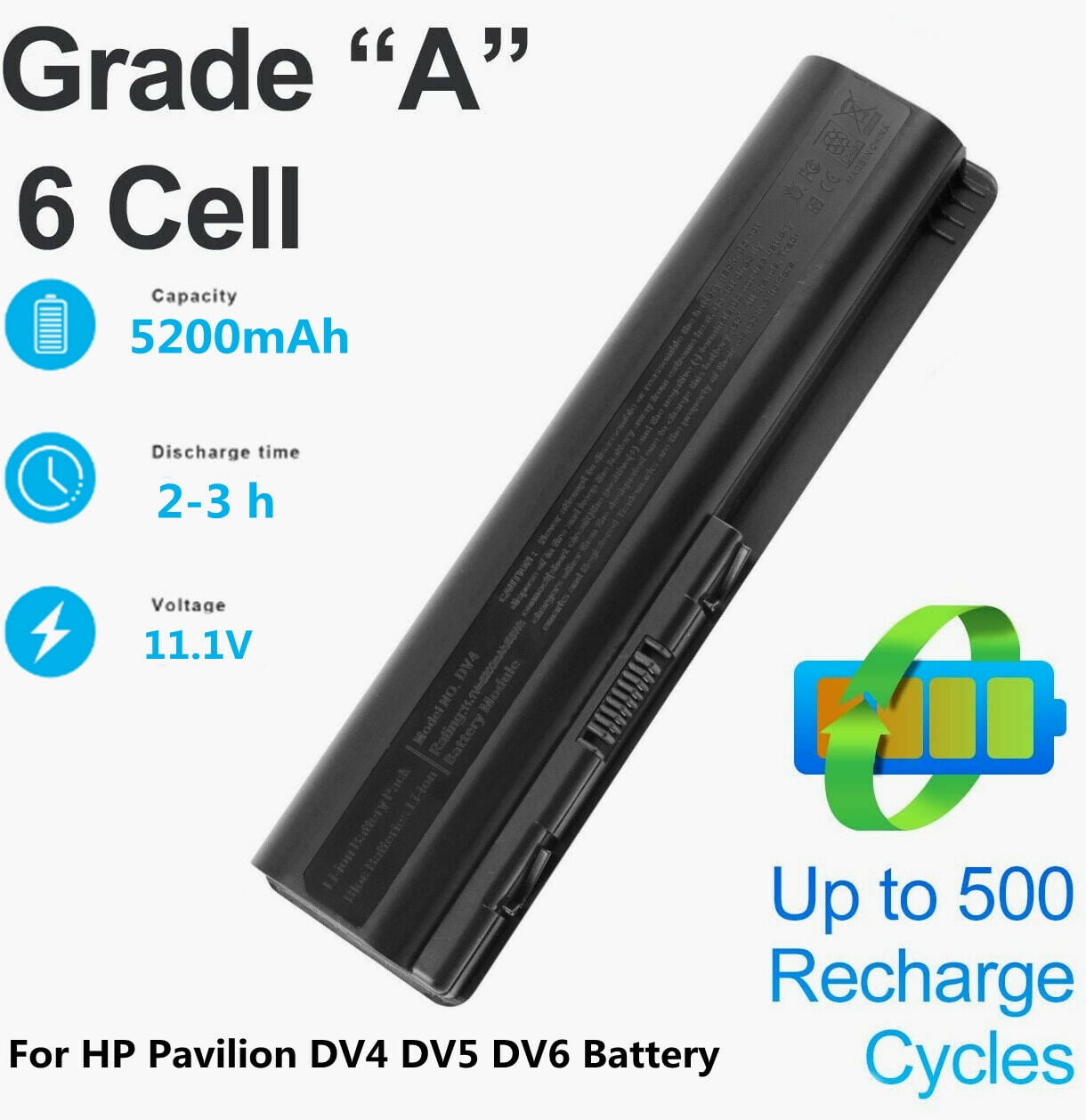 Battery For HP Pavilion DV4 DV5 DV6 G60 G70 CQ40 CQ60 CQ61 484170-001 ...