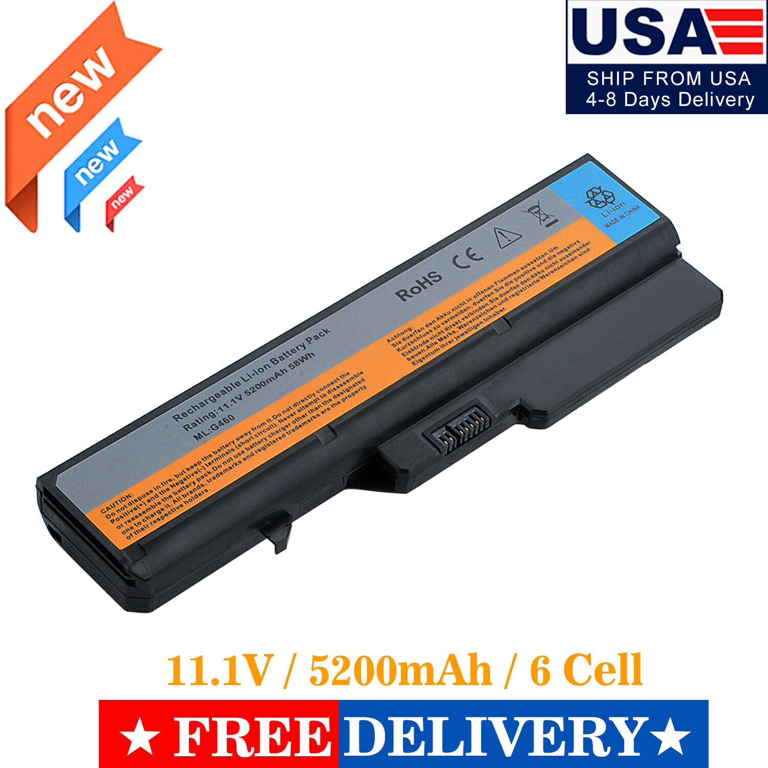 Battery For Lenovo B460e B470 B570 B570e B575 G460 G460e G465 G470 G475 ...