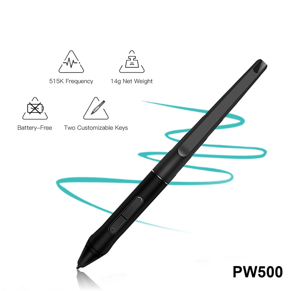 Battery-Free Stylus Digital Pen PW500 for Kamvas Pro 22, Inspiroy Q11K ...