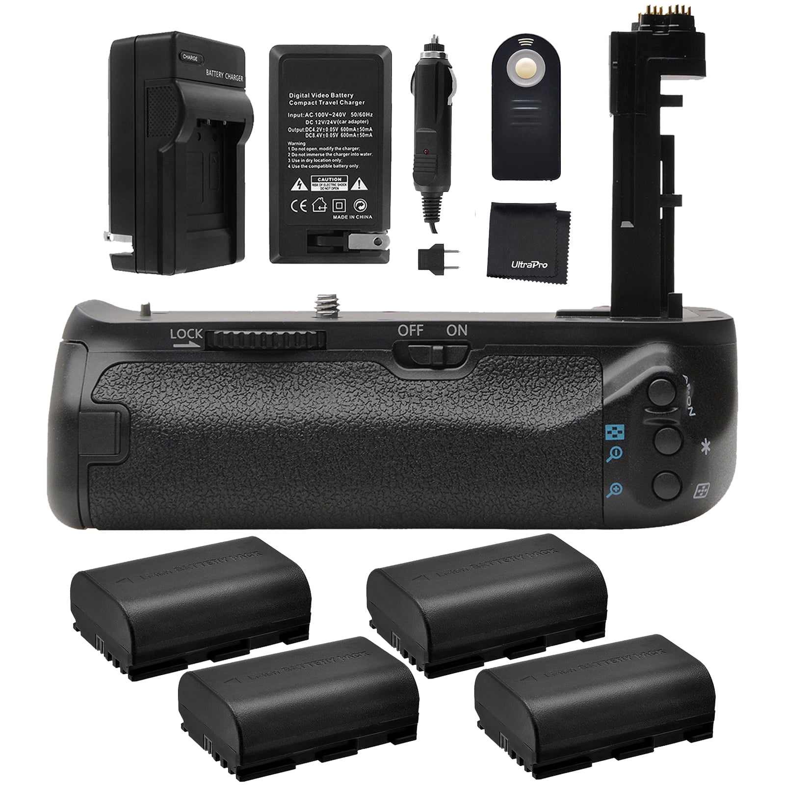 Battery Grip Bundle F/ Canon EOS 7D Mark II Camera - UltraPro Bundle ...