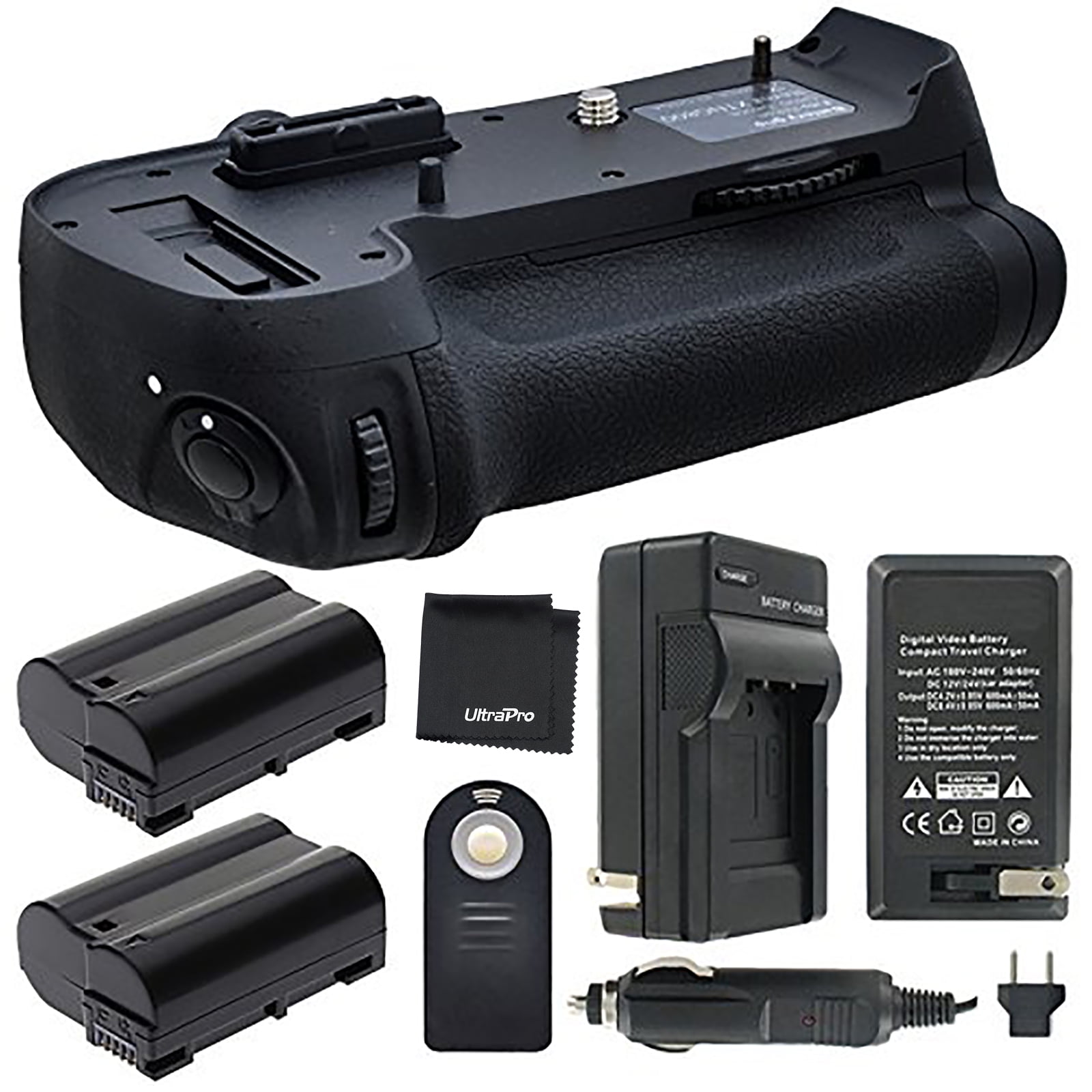 Battery Grip Bundle F/ Nikon D800, D810: Includes MB-D12 Replacement ...