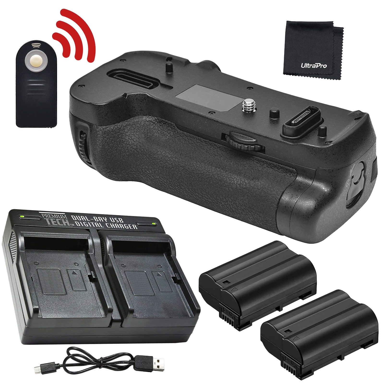 Battery Grip Bundle For Nikon D850: Includes MB-D18 Replacement Grip, 2 ...