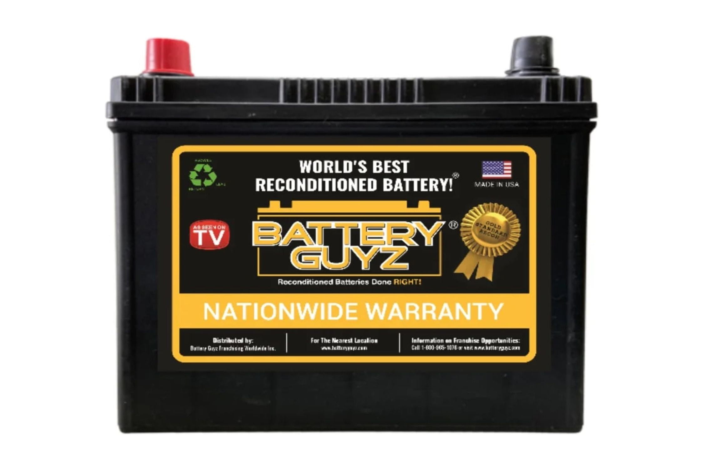 Battery Guyz 12V Group Size 51R Lead Acid Car Battery, Reconditioned ...