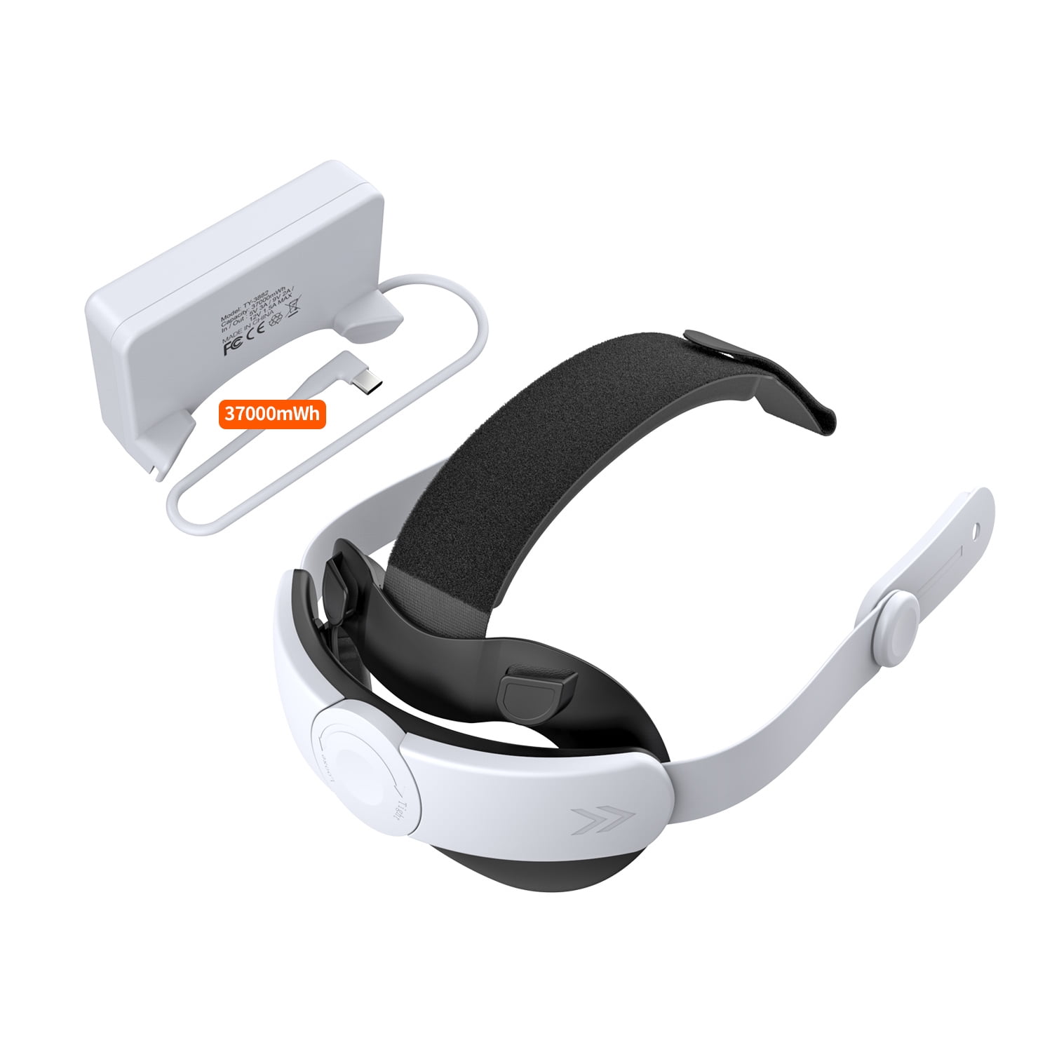 Battery Head Strap with 37000mWh Battery Pack Balanced Weight ...