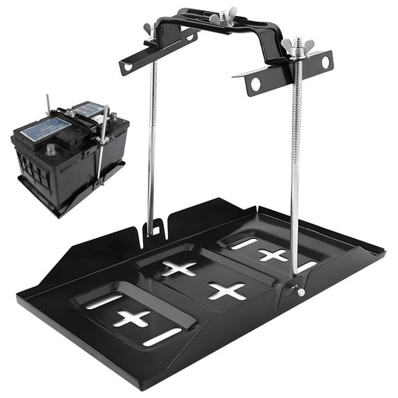 Battery Hold Down Tray Kit, Universal Battery Storage Holder, Metal ...