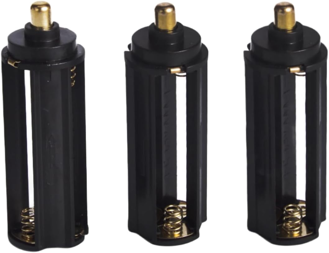 Battery Holder Black Cylindrical Battery Storage Case Holder for 3 x 1 ...