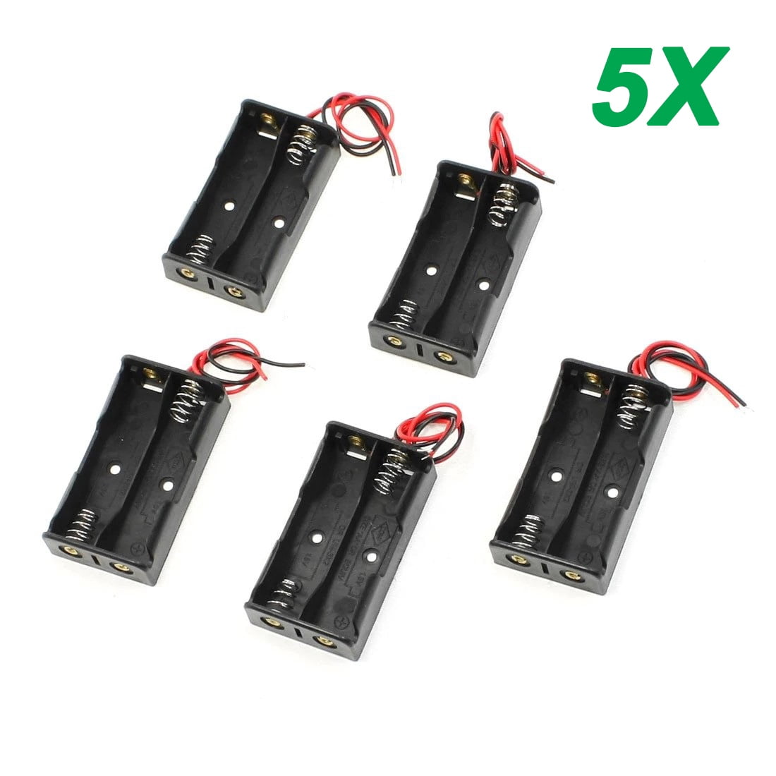 Battery Holder Case Box for 2X AA Batteries 3V with 3" Wire Leads (Pack ...