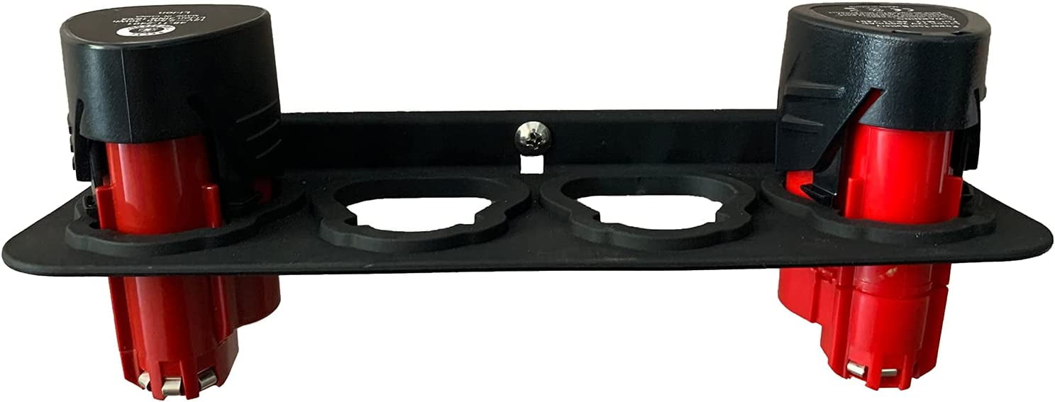 Milwaukee M12 4-Slot Battery Holder, 12V High-Quality PA66+30%GF, Easy ...