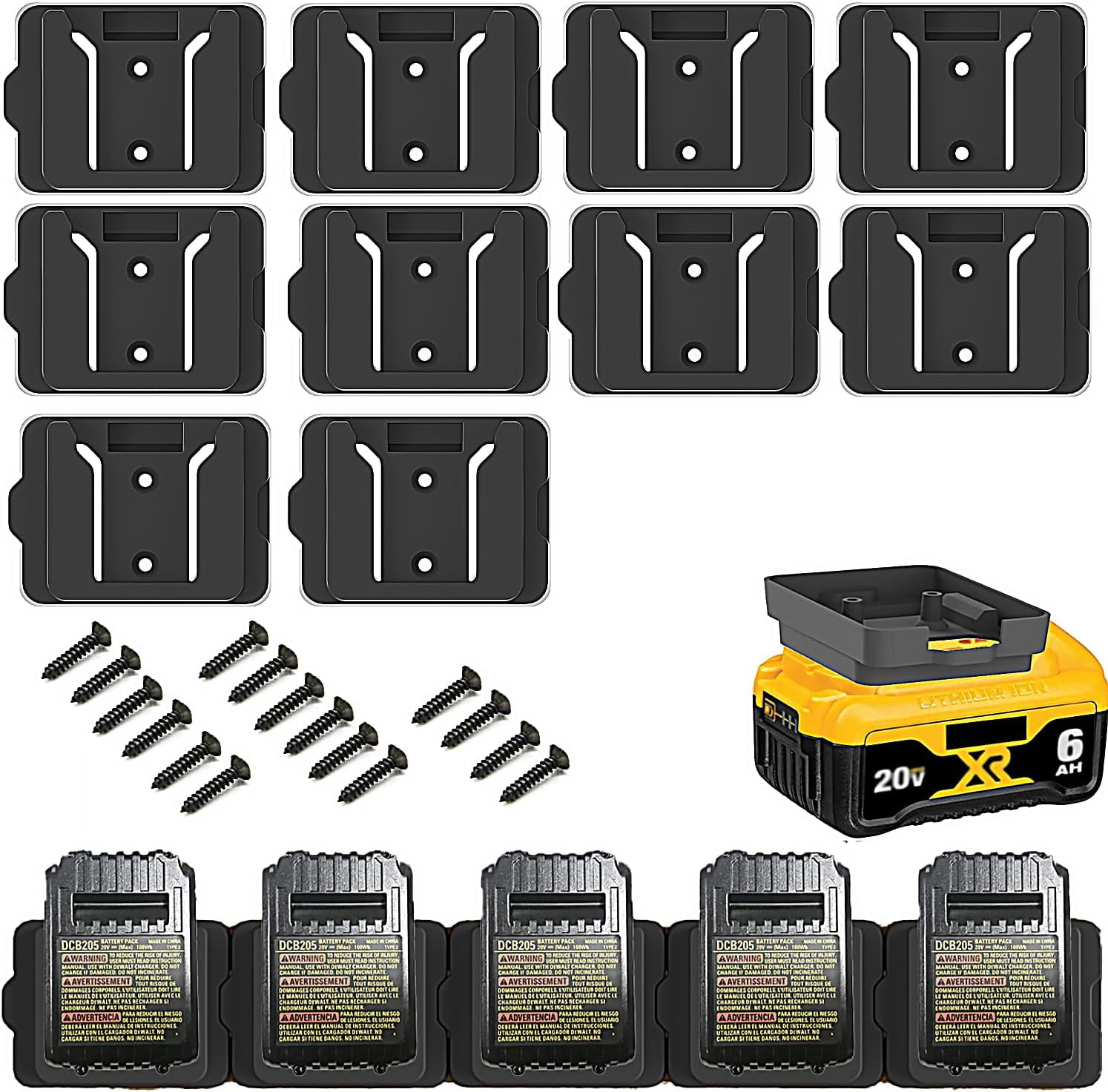 Battery Holders for Dewalt 20V Mount Dock Fit for 20V 60V (No Battery ...