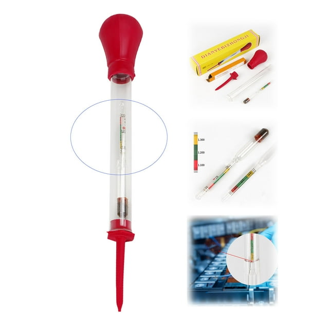 Battery Hydrometer Car Battery Electrolyte Level Hydrometer Set 1.100‑1.300 Hydrometer Tool Set ...