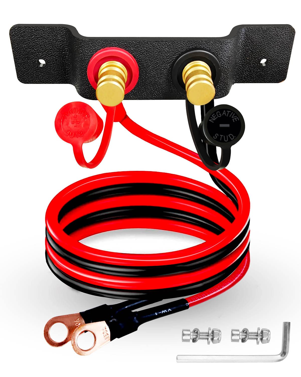 Battery Jump Post Kit with Cable and Mounting Bracket Car Battery Cable ...