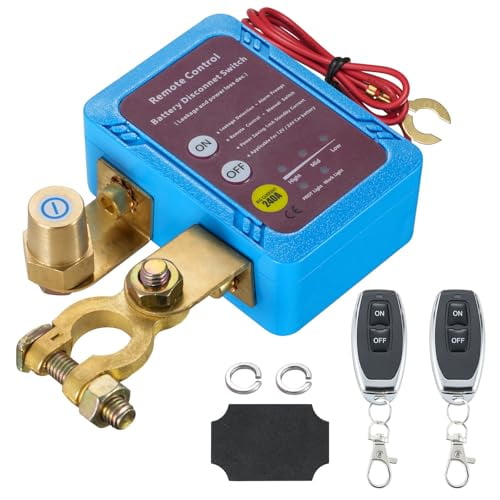 Battery Kill Switch, Remote Battery Disconnect Switch, 12V 240A, Smart ...