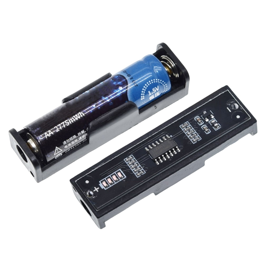 Battery Level Tester 4 Sections LED Display Battery Monitor for AA /AAA ...