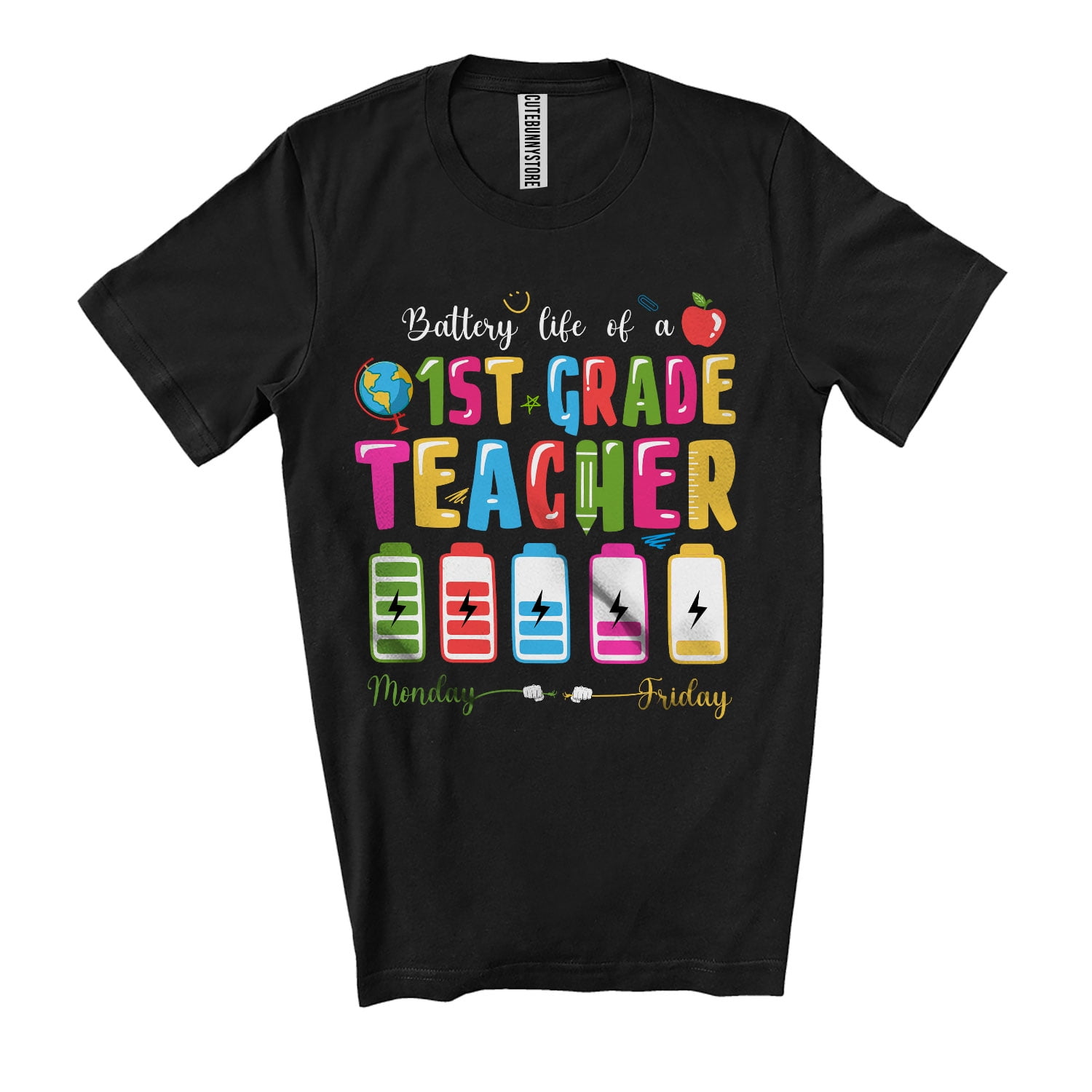 Battery Life Of A 1st Grade Teacher; Humorous Back To School First Day ...