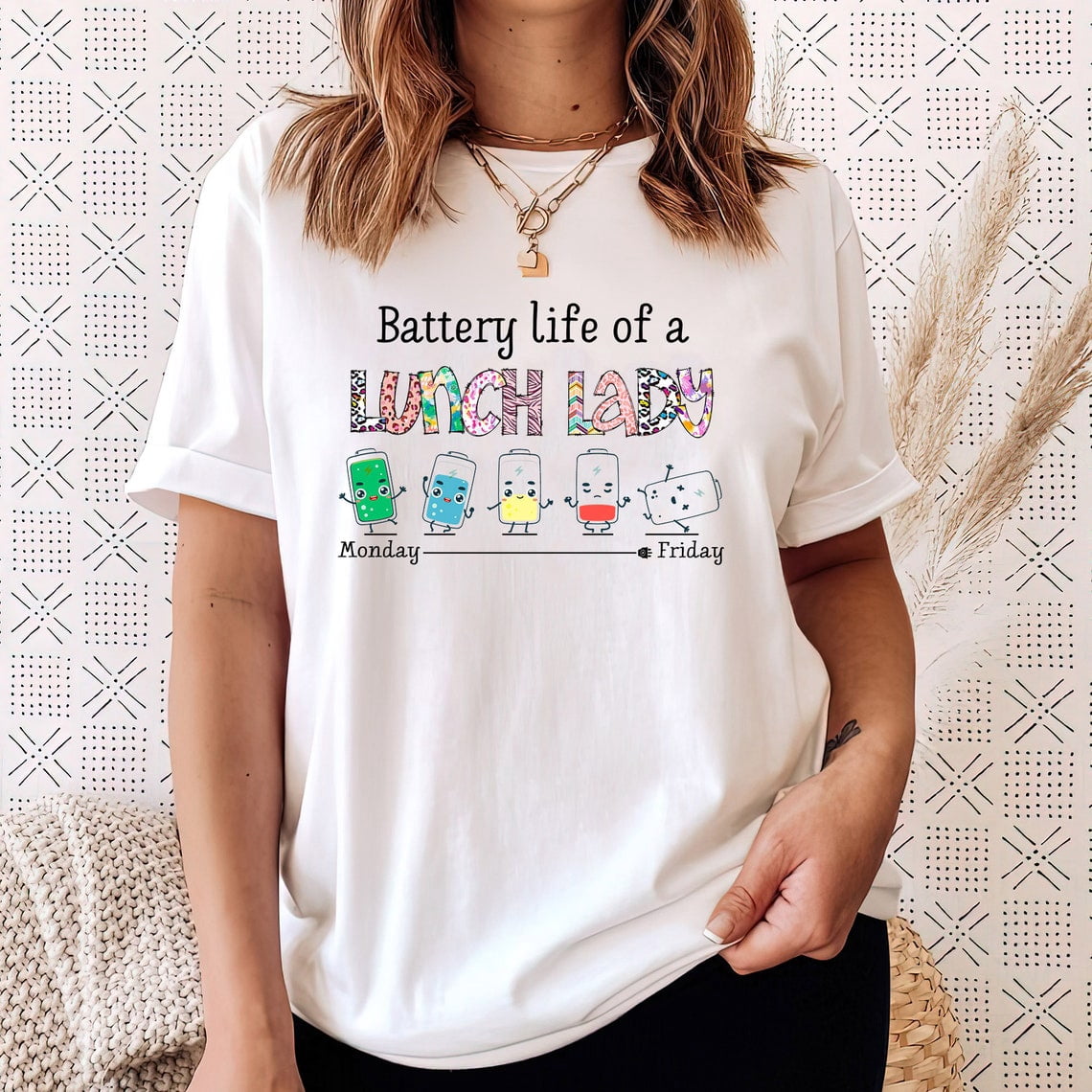 Battery Life Of A School Lunch Lady Shirt, Lunch Lady Shirt, Cafeteria ...