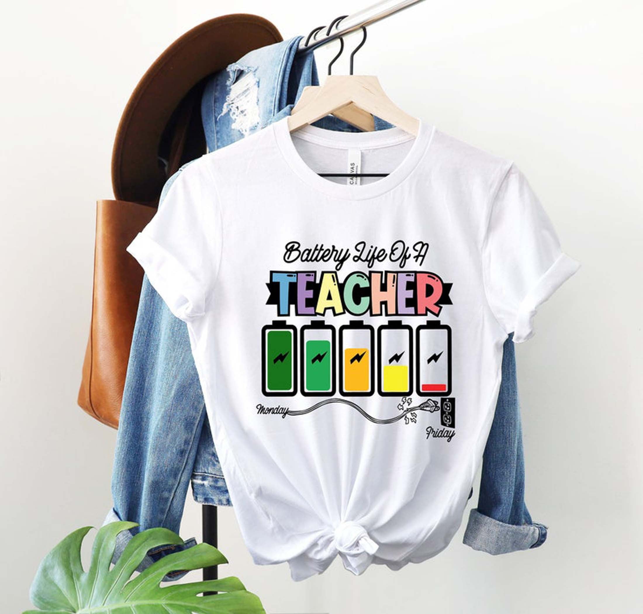 Battery Life Of A Teacher Shirt, Teacher Shirts, Teacher Gifts, Teacher ...