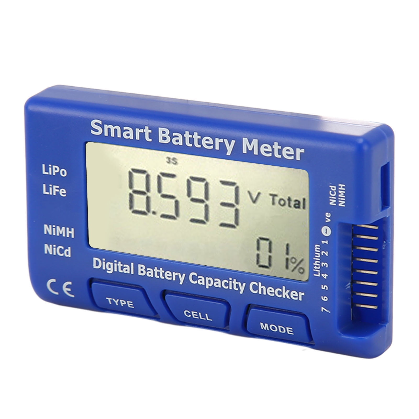 Battery Meter 5 in 1 Multifunctional Digital Battery Checker with LCD ...