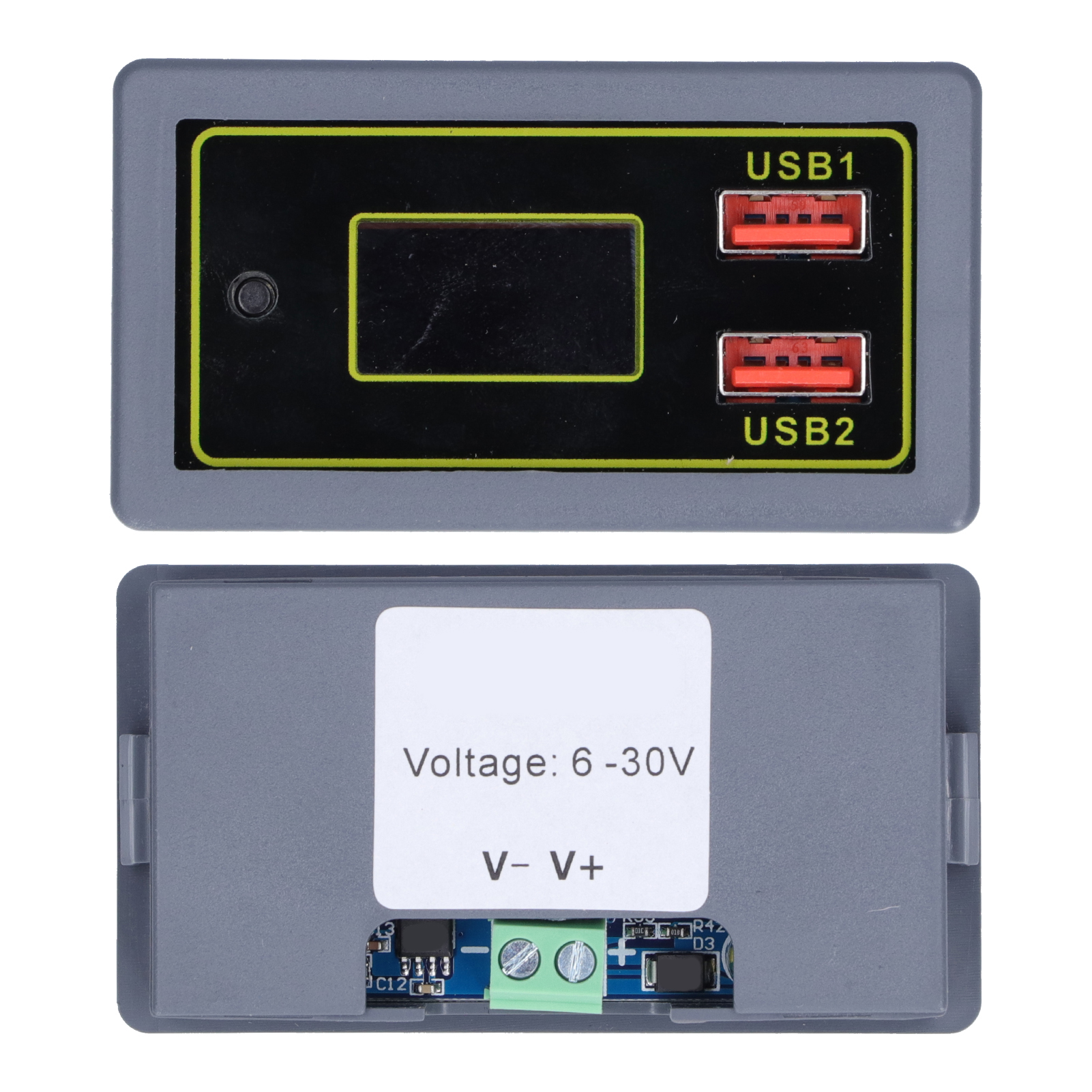 Battery Meter, Dual Independent USB 7-Segment Display Strong ...