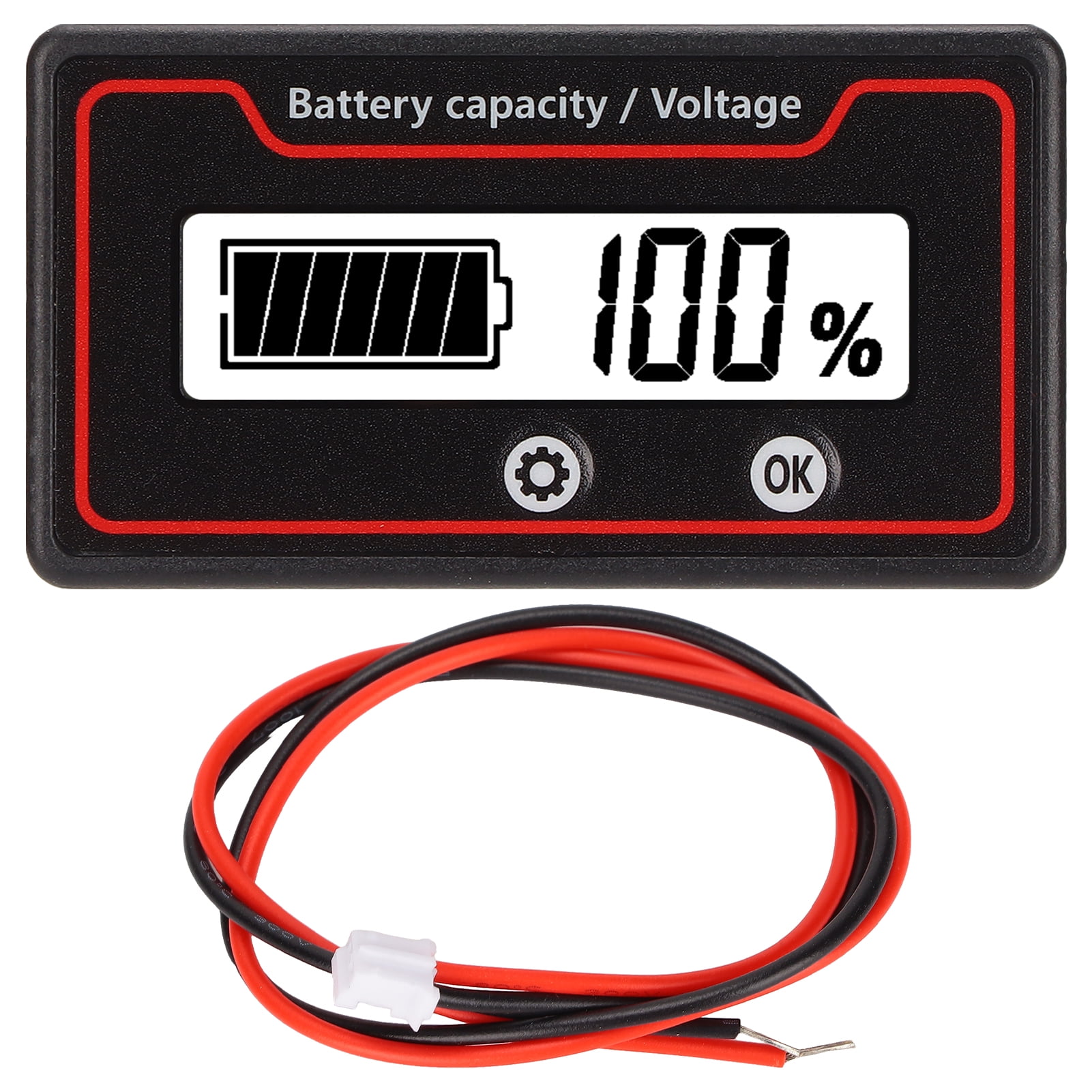 Battery Meter Light Alarm LCD Display Safe Battery Capacity Voltage ...